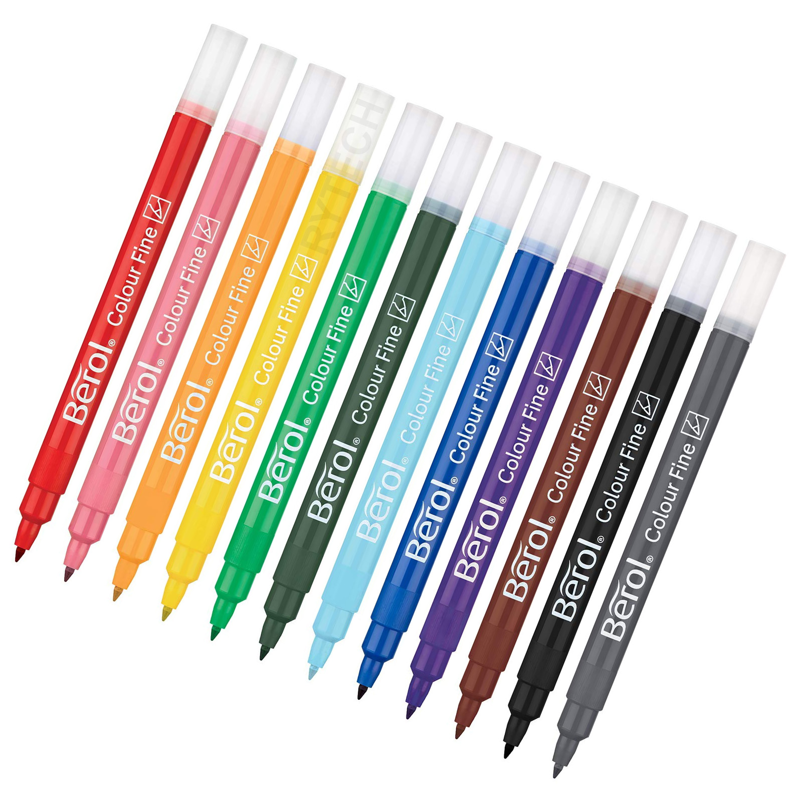 Berol Assorted Colour Broad Or Fine Felt Tip Colouring Drawing Pens Art ...