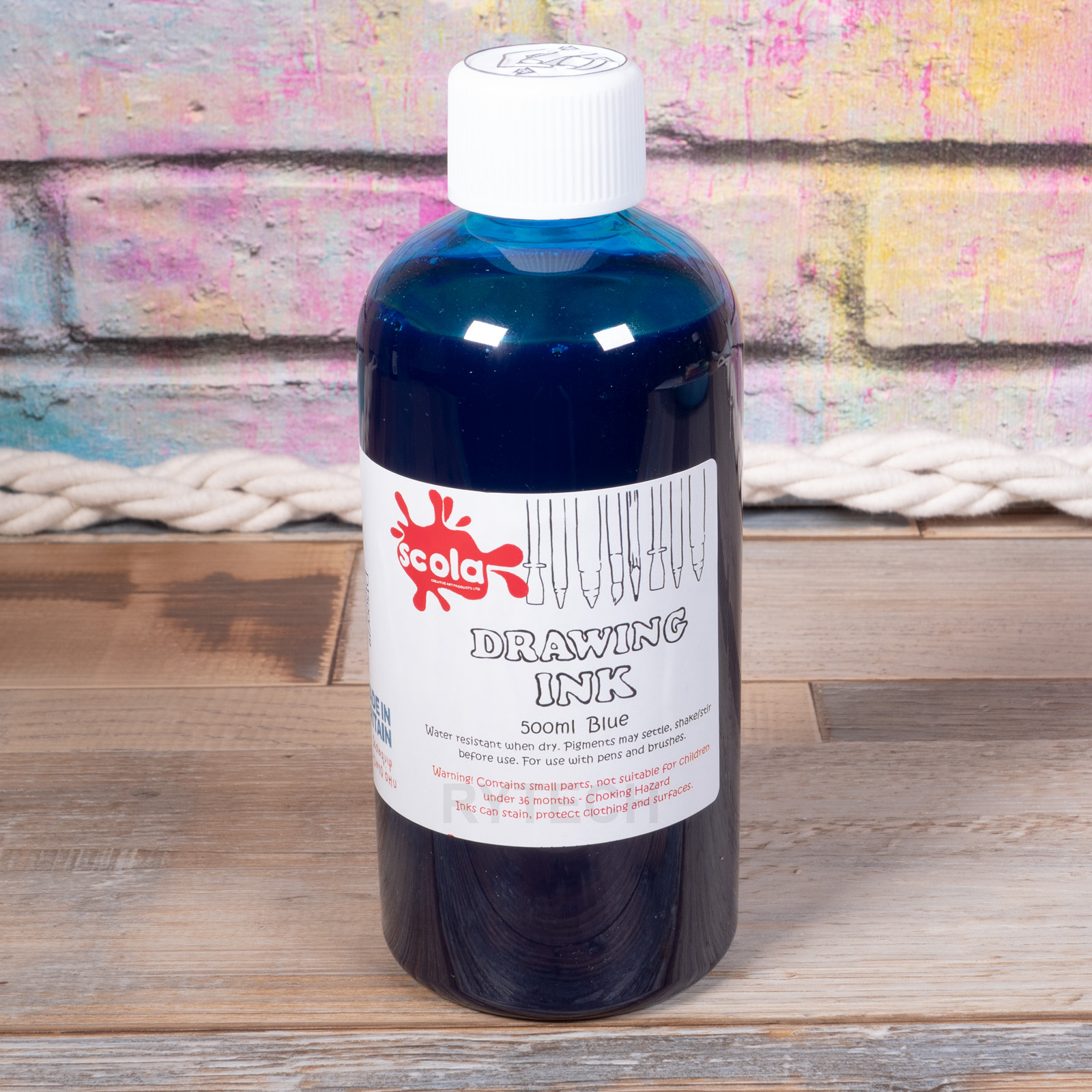 Scola Drawing Ink 500ml Bottle Assorted Colours Art Calligraphy Writing ...